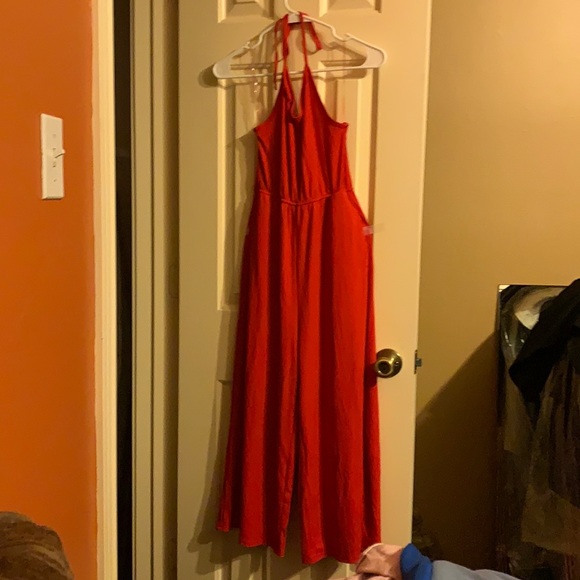 Revamped | Pants & Jumpsuits | Ribbed Halter Jumpsuit | Poshmark